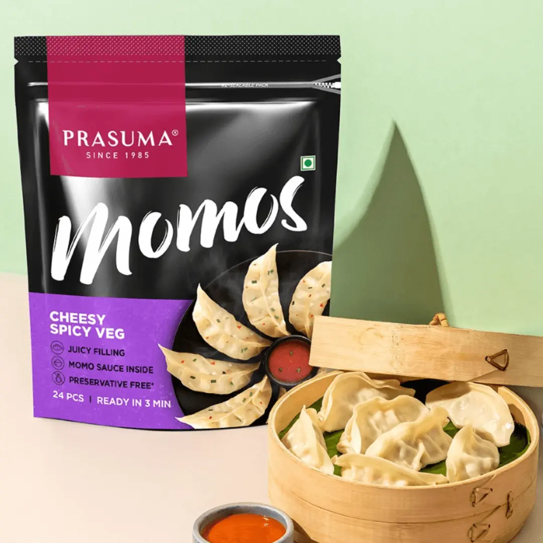 Shop Online for Vegetable Cheese Momos (Party Pack) | At Meatigo